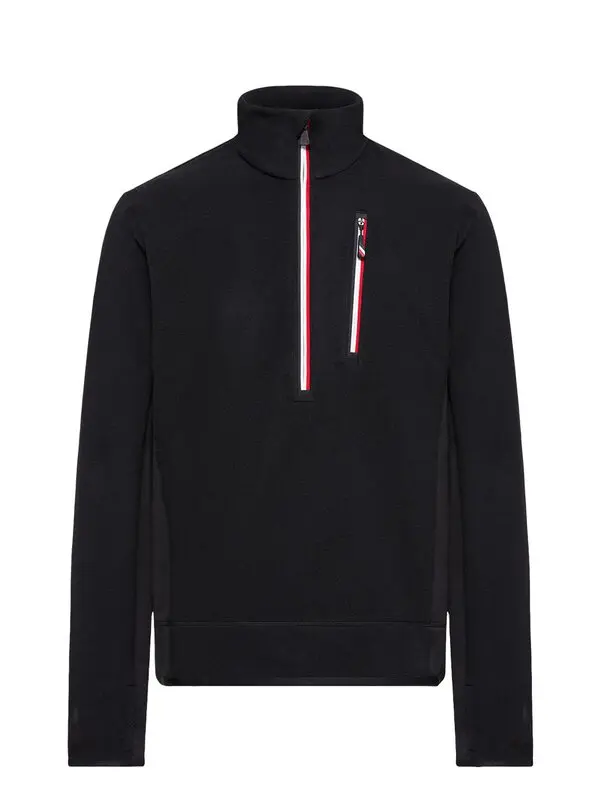 Moncler Fleece Half-zip Sweatshirt - Black