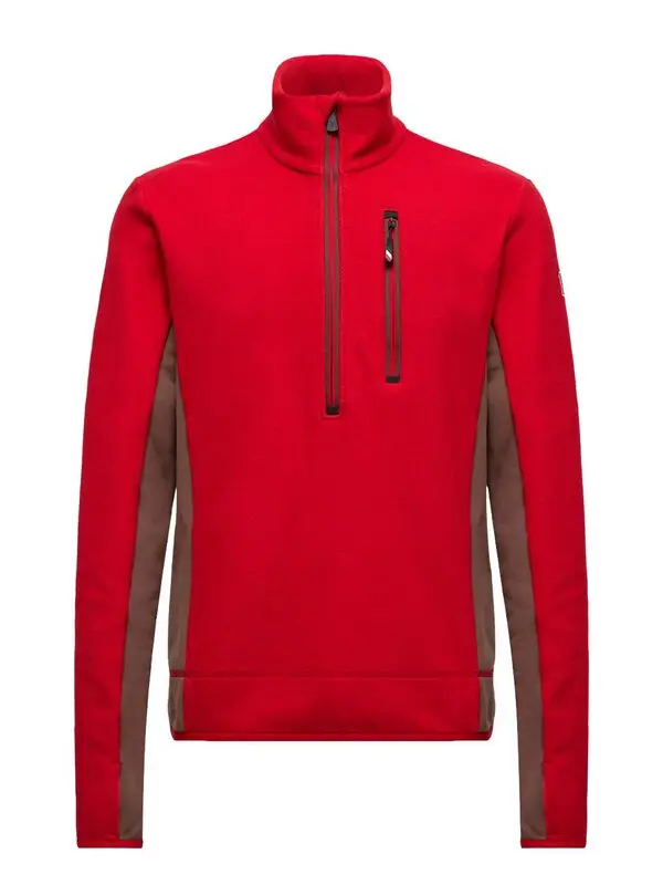 Moncler Fleece Half-zip Sweatshirt - Red