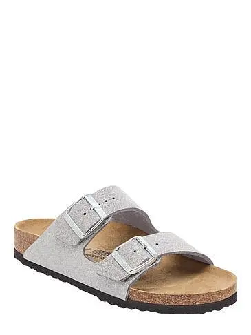 Pink Arizona Birko-flor® Sandals - Grey