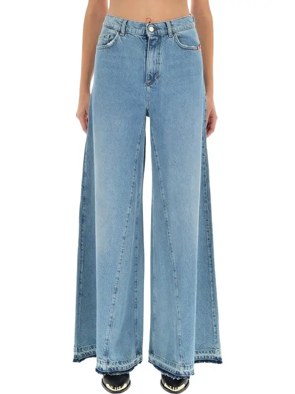 AMISH Colette Rinse Wide Fit Jeans - Denim