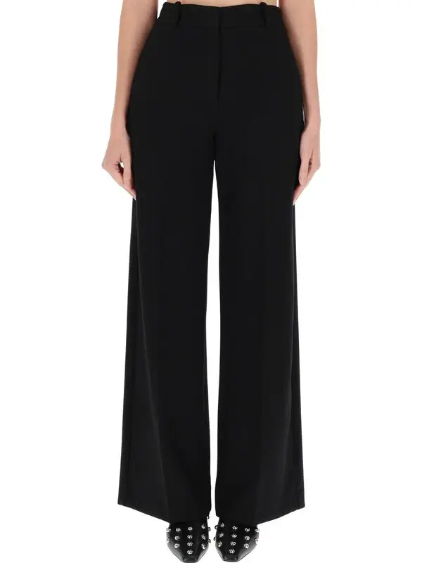 Theory Wide Leg Trousers - Black