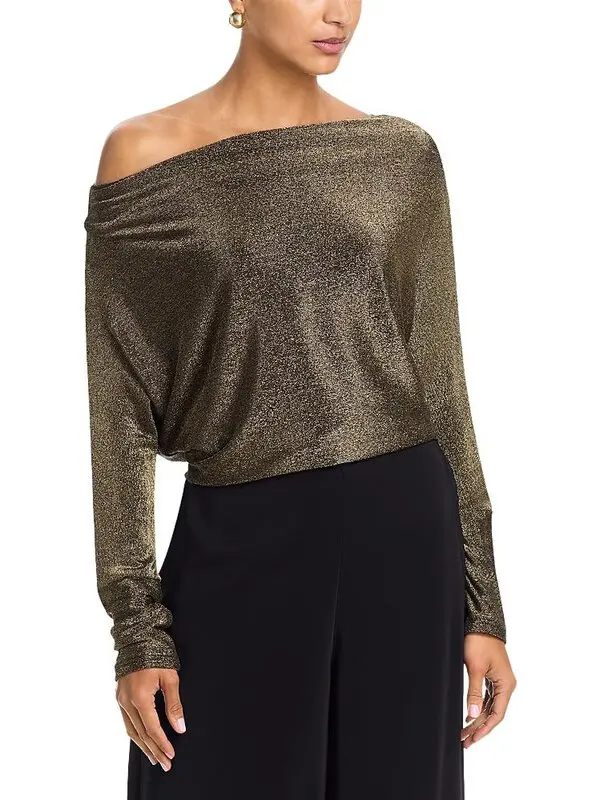 SIX FIFTY Metallic Threaded Top - Gold