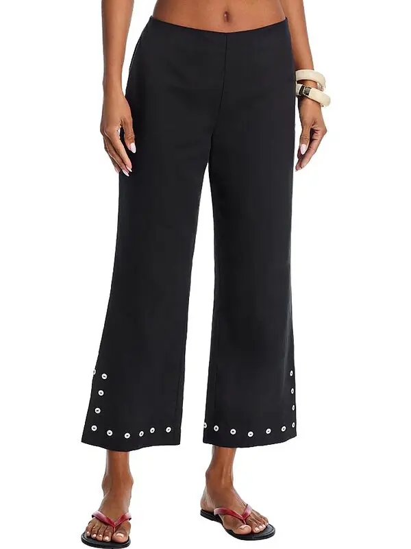 Staud Piha Button Trim Pants - Black