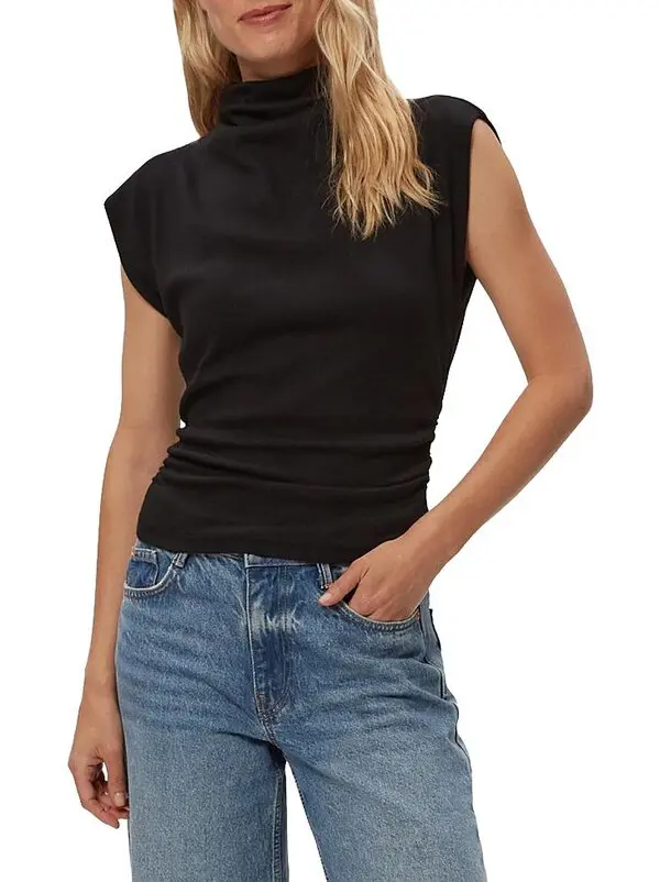 Michael Stars Amara Crop Tee - Black