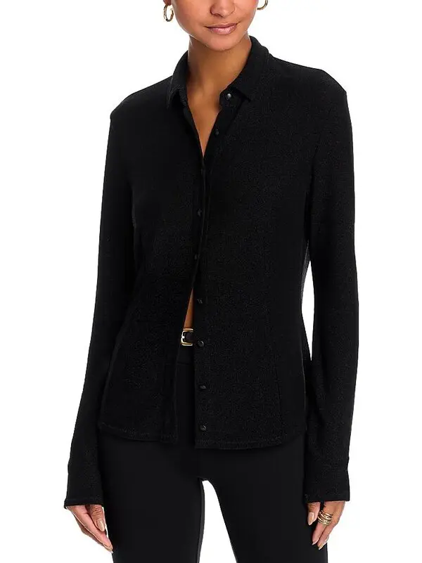 Rag & Bone Elsa Lurex Shirt - Black