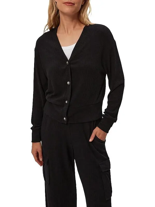 Michael Stars Ilsav-neck Cardigan - Black