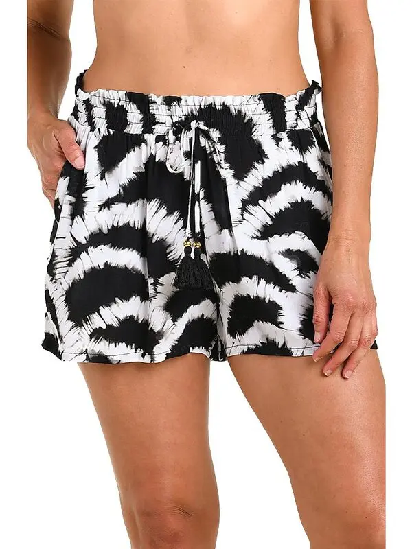 La Blanca Woven Shadows Swim Shorts - Black