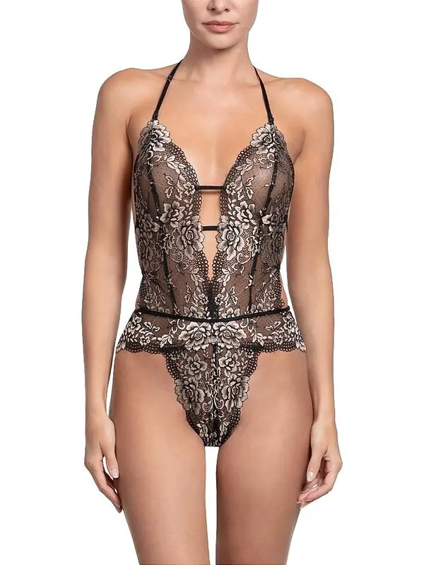 IN BLOOM BY JONQUIL Lace Teddy - Black