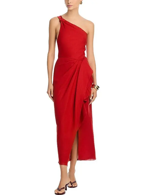 Johanna Ortiz Salsero Midi Dress - Red