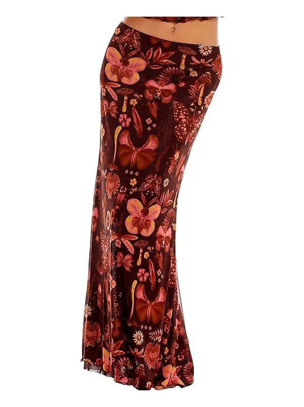 Agua Bendita Brace Ambar Mesh Maxi Skirt - Multi