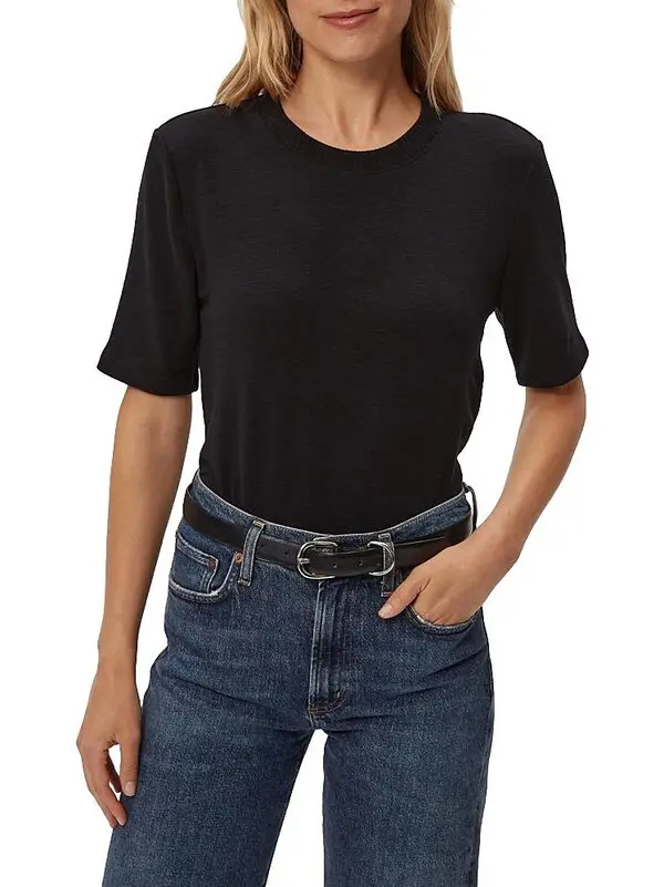 Michael Stars Frankie Crew Neck Top - Black