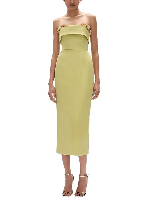 Rachel Gilbert Laira Strapless Dress - Apple