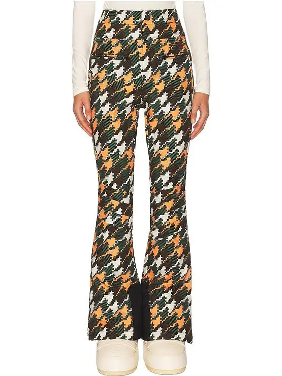 Perfect Moment Aurora High Waist Ski Pant - Green Scratch Houndstooth