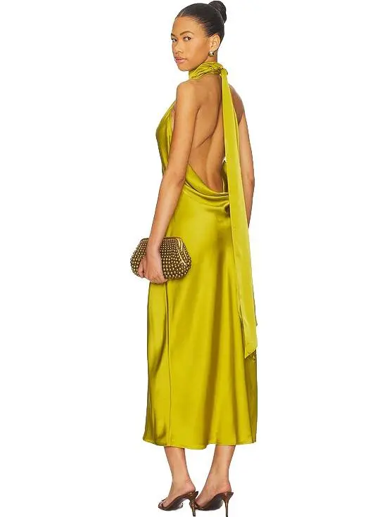 LOVERS AND FRIENDS Reina Midi Dress - Chartreuse