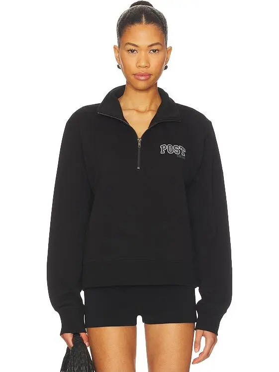 POST SWIM 3 Quarter Zip - Black