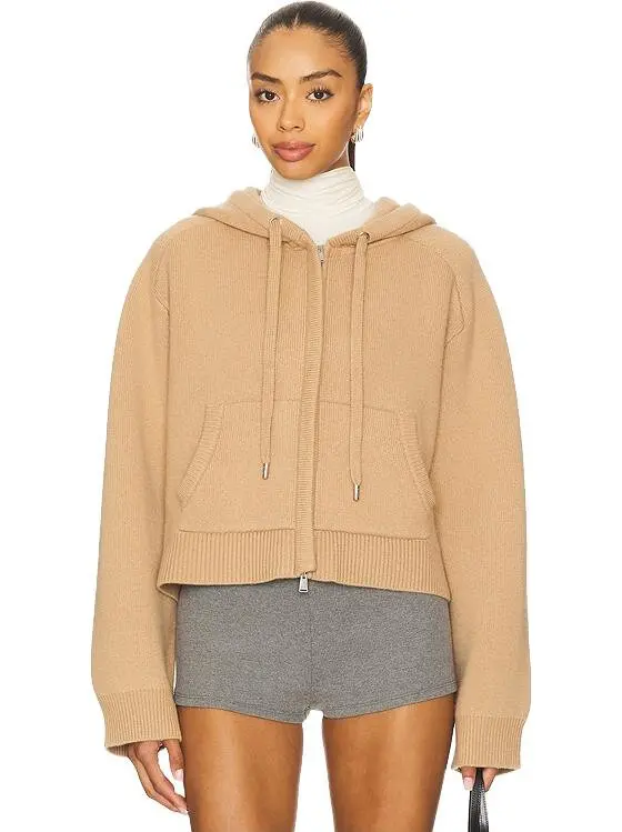 Simkhai Dakota Cropped Hoodie - Camel