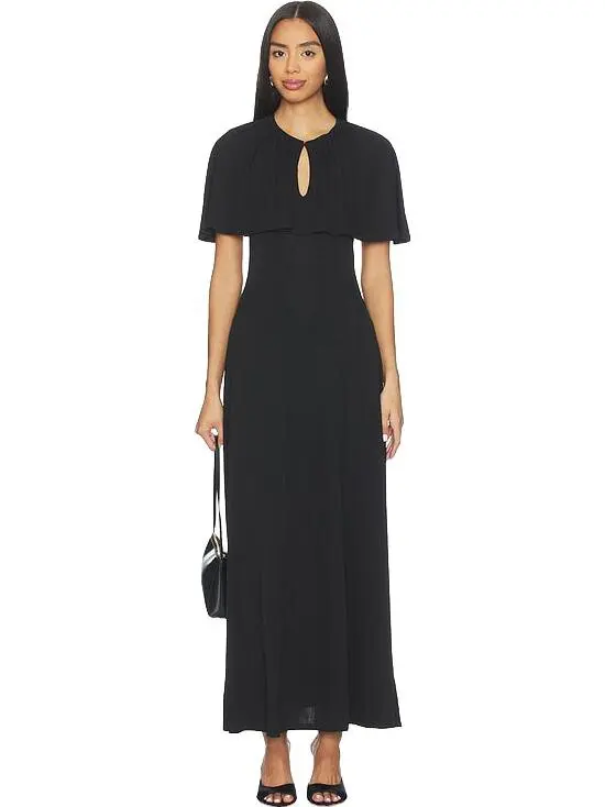 WeWoreWhat Cape Midi Dress - Black