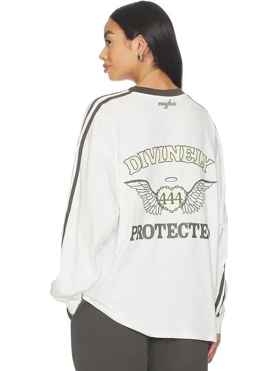 THE MAYFAIR GROUP Divinely Protected Long Sleeve Tee - White