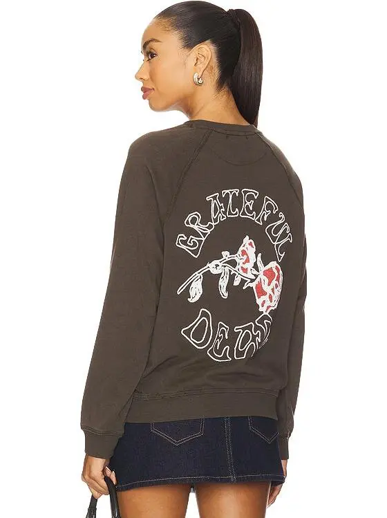 Junk Food Grateful Dead Tour 72 Crew Fleece - Vintage Black