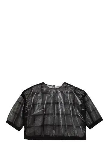 Liviana Conti Knitted Top With Organza Detail - Black