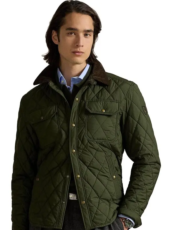 Ralph Lauren The Beaton Quilted Shacket - Company Olive