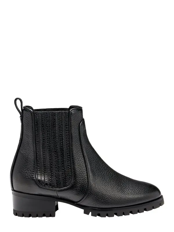 Sarah Flint Perfect Marnie Chelsea Boots - Black Pebbled Calf