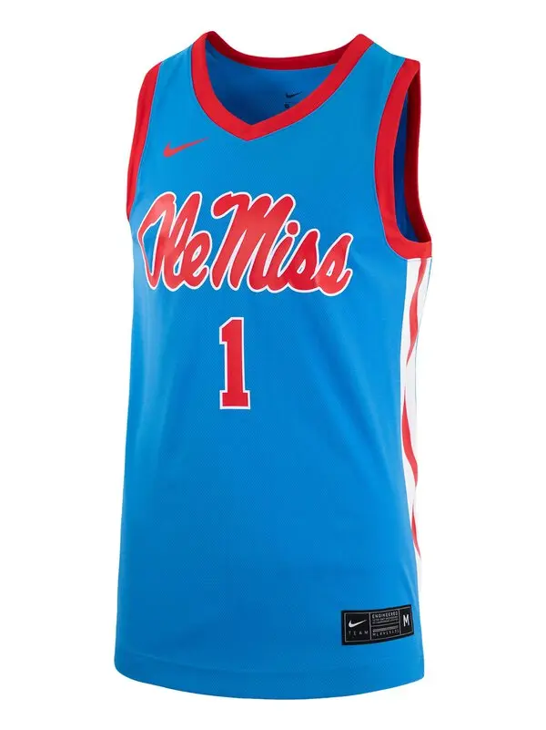 Nike Ole Miss Basketball College Replica Jersey - Blue