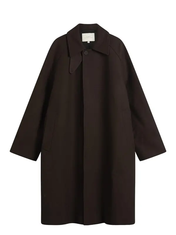 Studio Nicholson Raglan Wool Coat - Espresso
