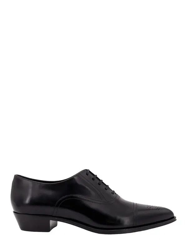 Celine Cadillac Oxford Leather Lace-up Shoes - Black