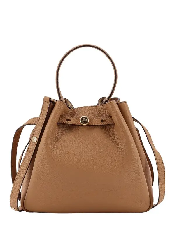 Tory Burch Romy Leather Bucket Bag - Beige