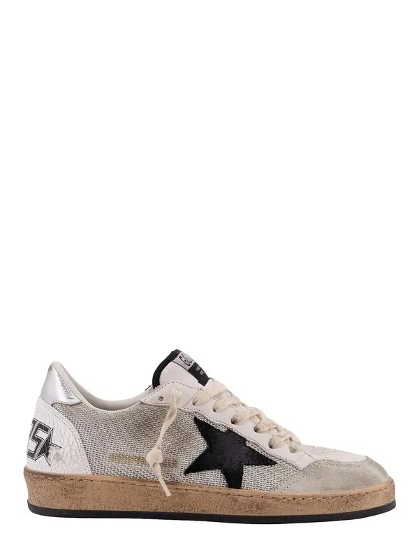 GOLDEN GOOSE Ball Star Leather Sneakers - Grey