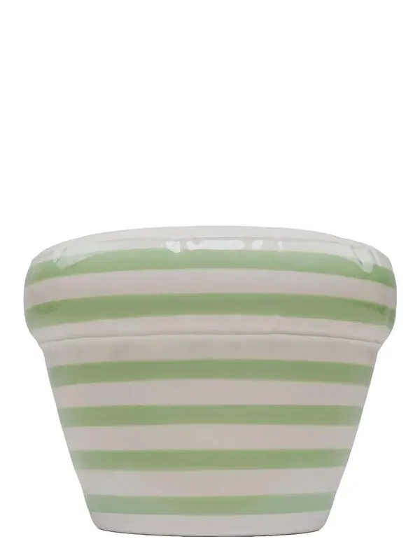 HOME STUDYO Ceramic Pierre Vase - Green
