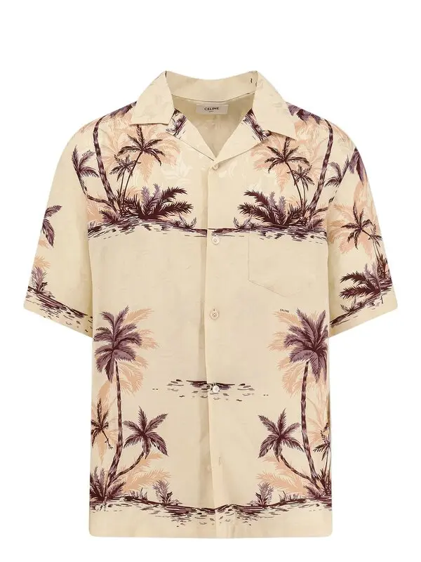 Celine Silk Shirt - Beige