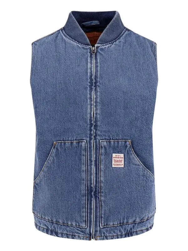 LEVI'S Padded Denim Vest - Blue