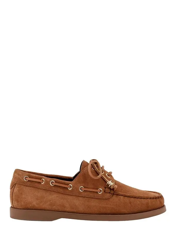 Celine Bateau Suede Loafers - Brown