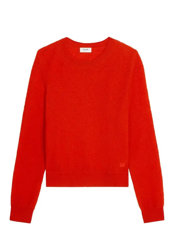 Celine Wool Sweater With Triomphe Detail - Red