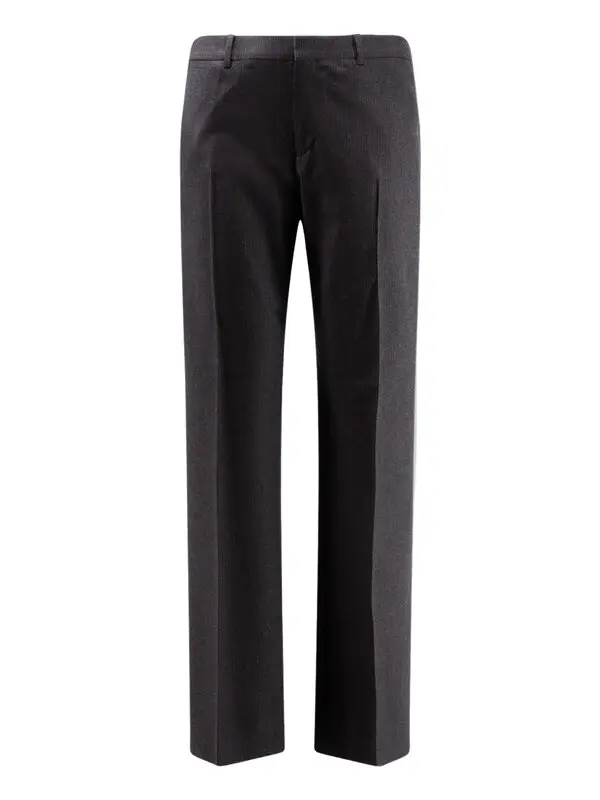 Celine Pinstripe Wool Trousers - Grey