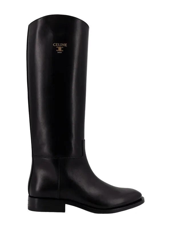 Celine Anais Leather Boots - Black
