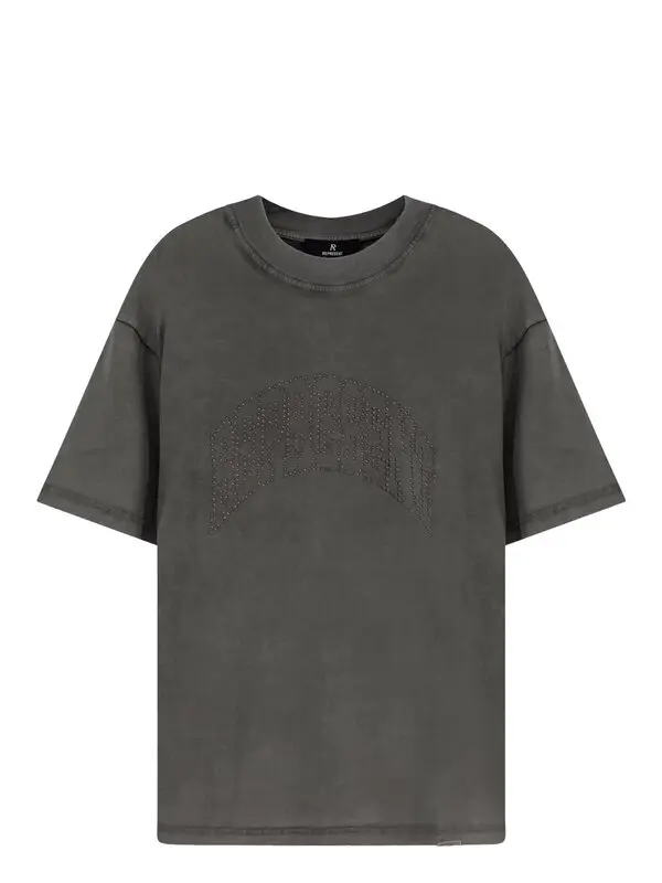 REPRESENT Embellished Cotton Tshirt - Grey