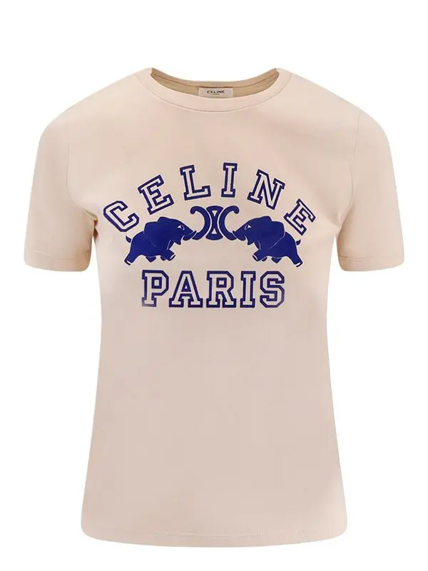 Celine Cotton T-shirt - Beige