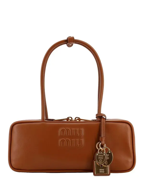 Miu Miu Beau Leather Handbag - Brown