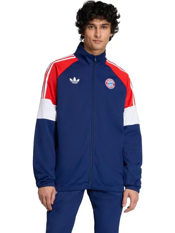 Adidas Fc Bayern Munich Lfstlr Track Top - Dark Blue / Red / White