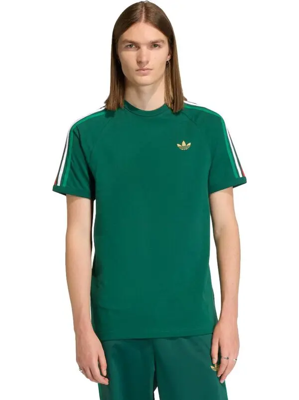 Adidas 3-stripes Tee - Team Dark Green / Bold Green / White