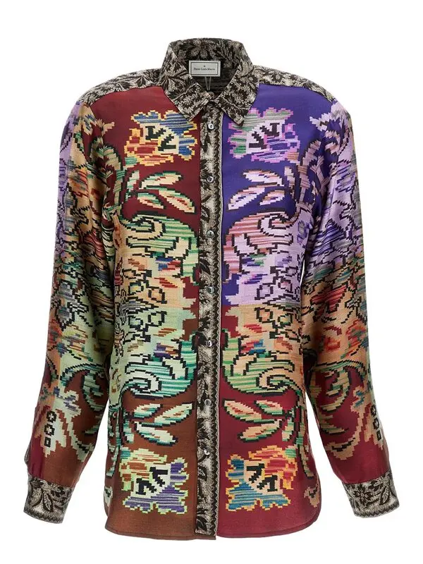 PIERRE-LOUIS MASCIA Printed Silk Shirt - Multicolor