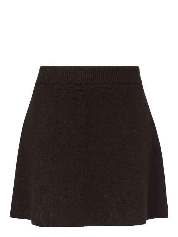 LISA YANG Skirt Clare Cashmere - Dark Brown