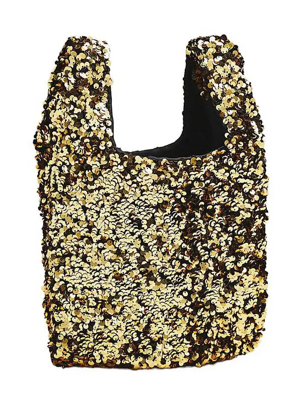 Anthropologie Paillette Sequin Bag - Gold