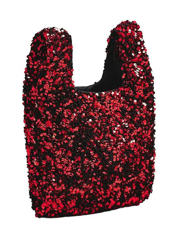 Anthropologie Paillette Sequin Bag - Red