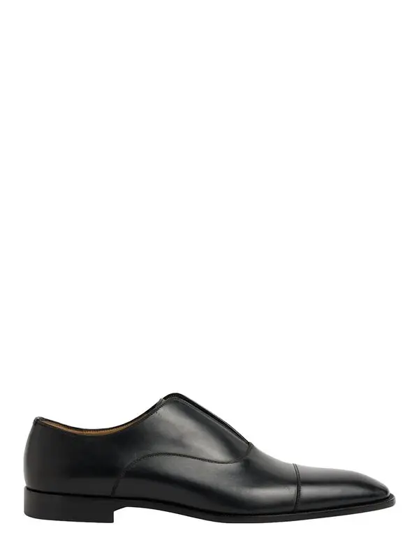 CHRISTIAN LOUBOUTIN Leather Cap-toe Loafers - Black