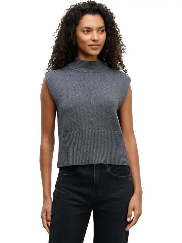 Velvet By Graham & Spencer Electra Sweater Vest - Gray