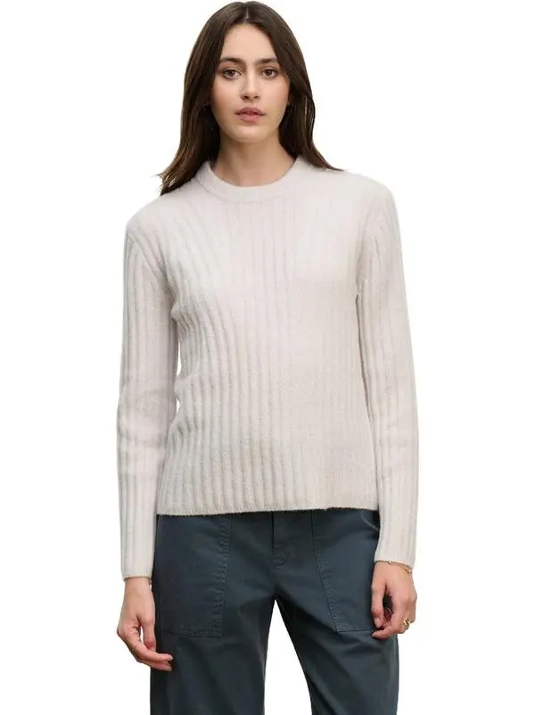 Velvet By Graham & Spencer Imana Crewneck Sweater - White